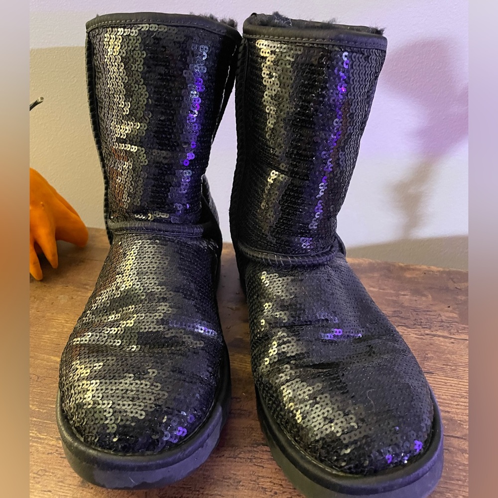 Ugg Black Sequin Boots - Gem